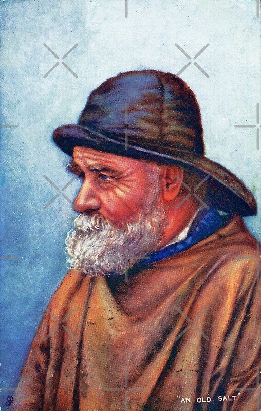"Old Salt Fisherman" by karwilbedesigns | Redbubble
