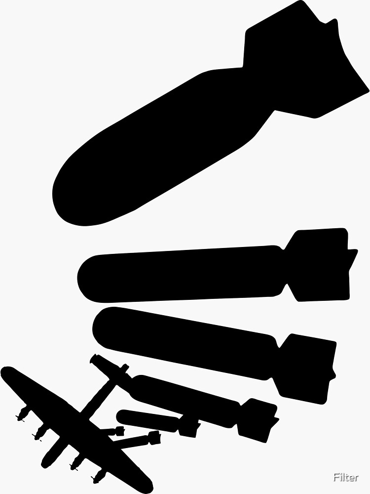 "bomb drop" Sticker for Sale by Filter | Redbubble