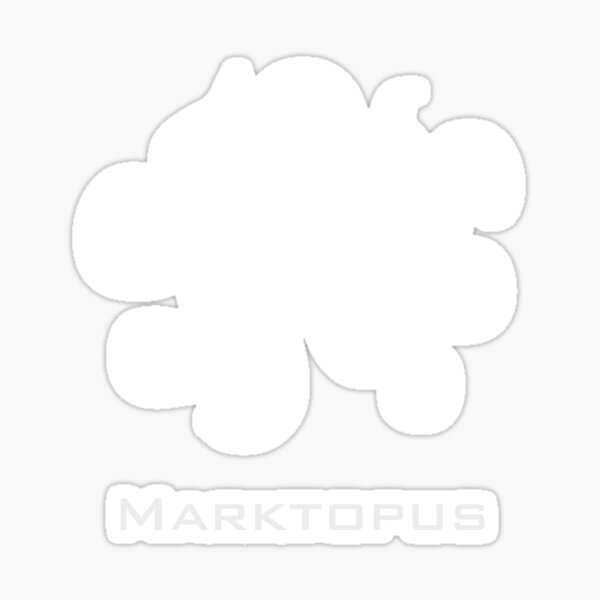 "Marktopus White" Sticker by drucpec | Redbubble