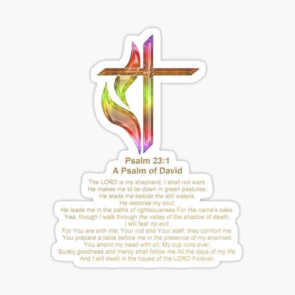 "Psalm of David" Sticker by ArtisticByNature | Redbubble