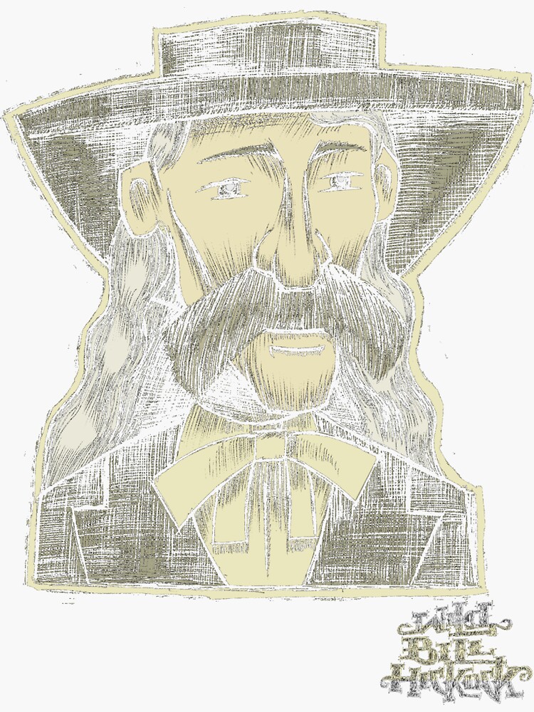 "Wild Bill Hickock." Sticker for Sale by chung-deh tien | Redbubble