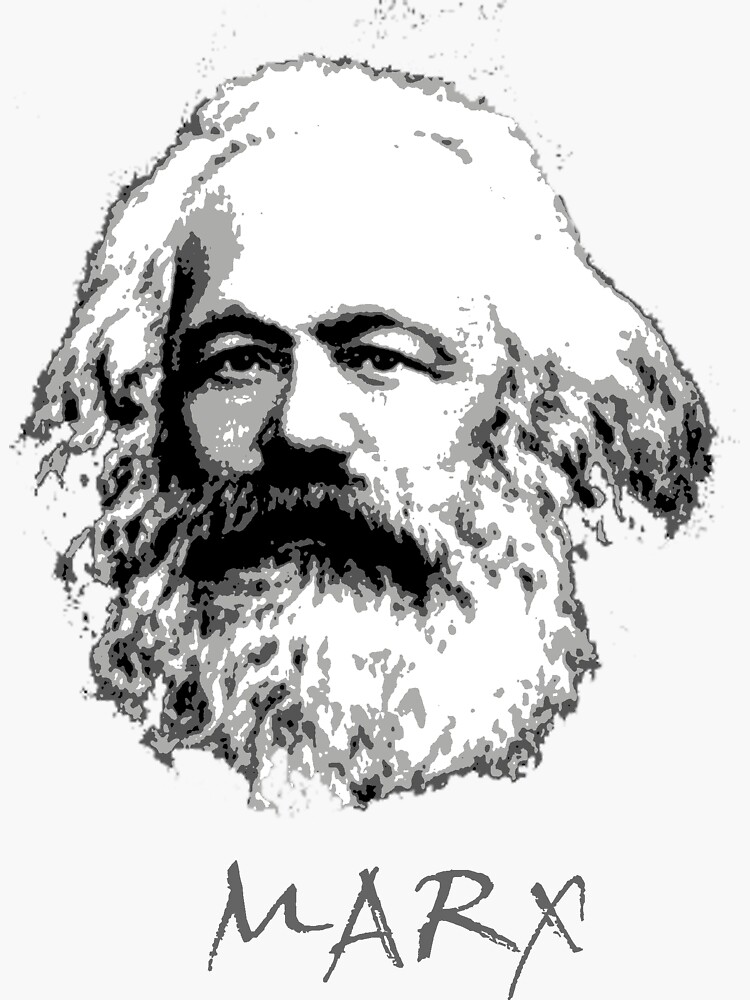 "Karl Marx" Sticker for Sale by Oprichnick | Redbubble