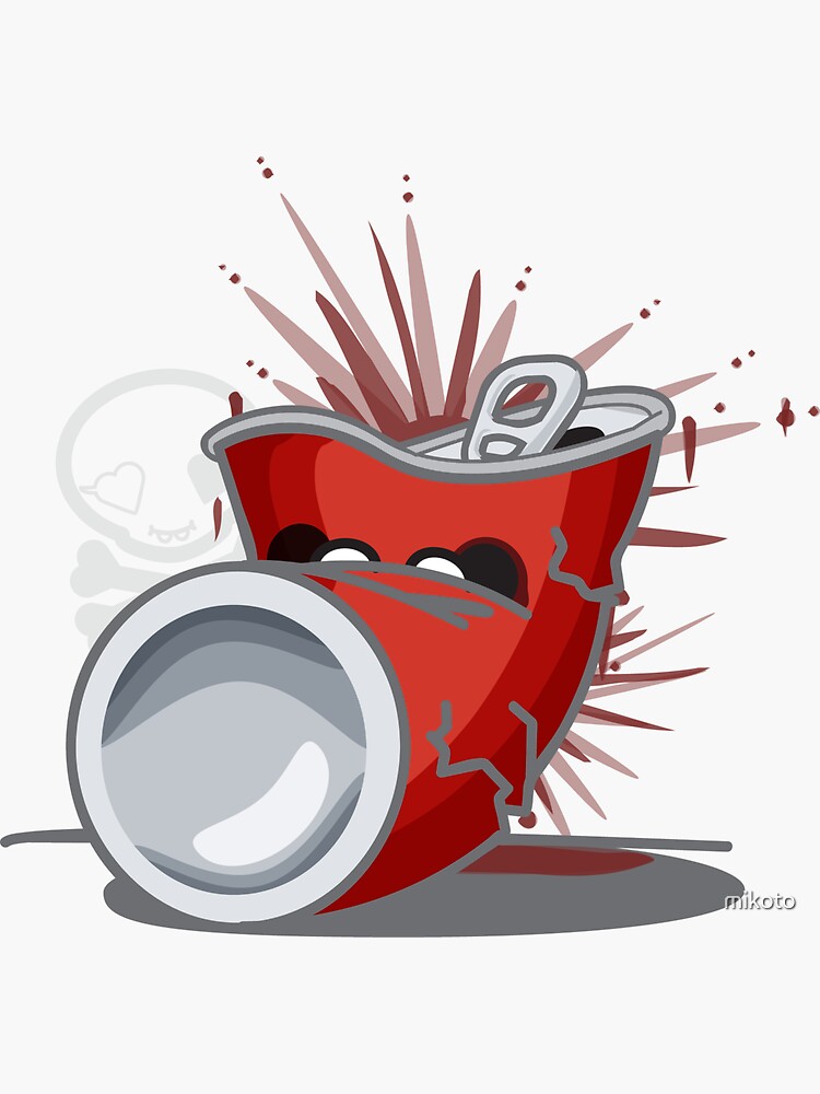 "Bashed Tin" Sticker for Sale by mikoto | Redbubble
