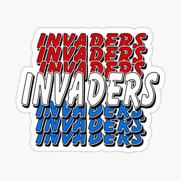 "Invaders T" Sticker for Sale by NeilB | Redbubble