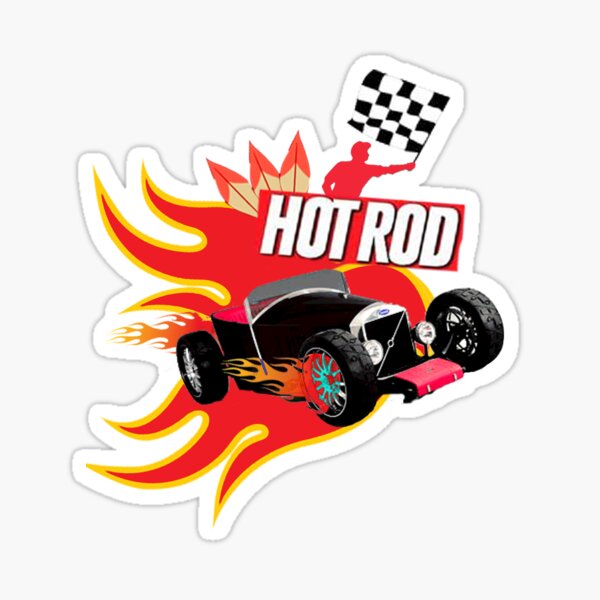 Hot Rod Cartoon Stickers | Redbubble