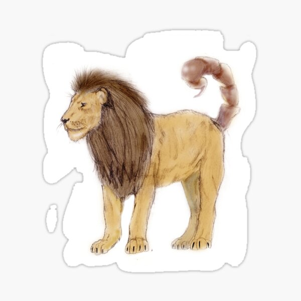 "Manticore" Sticker for Sale by rhianart | Redbubble