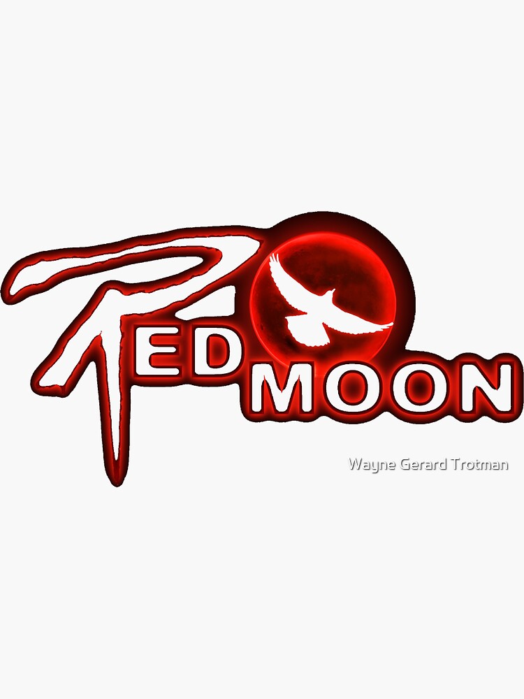"Red Moon Logo" Sticker for Sale by redmoondragon | Redbubble
