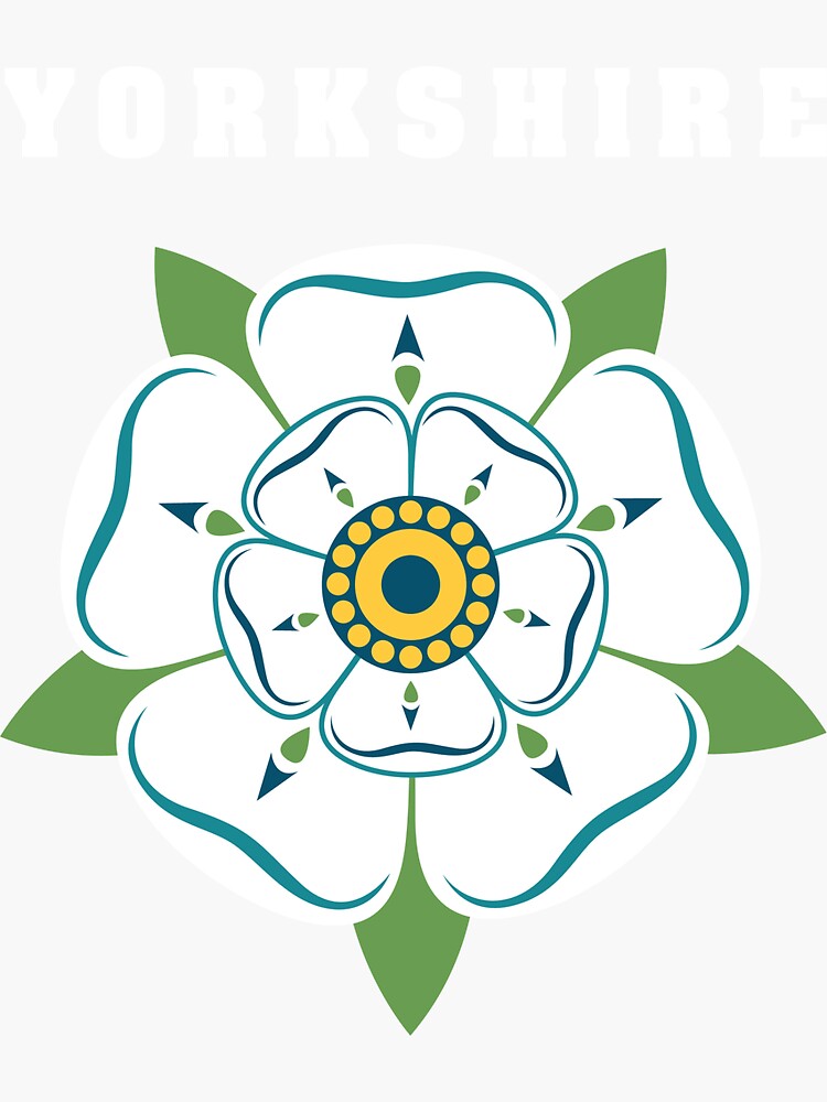 "Yorkshire White Rose" Sticker for Sale by lalas | Redbubble