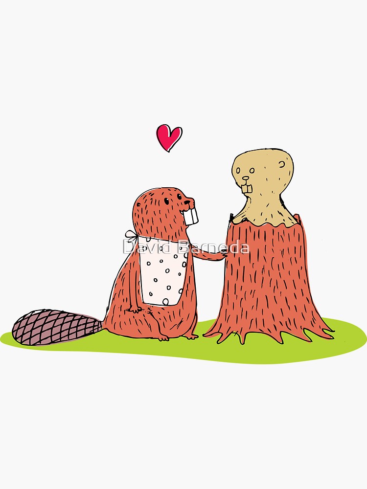 "Beaver Love" Sticker by barneda | Redbubble
