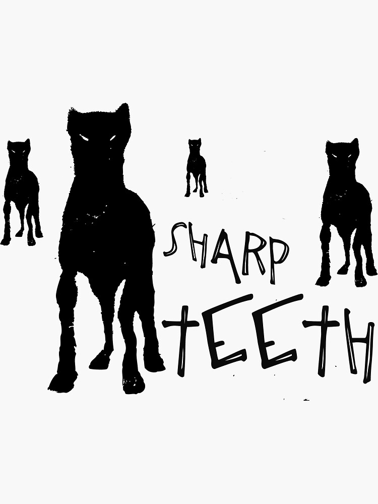 "Sharp Teeth" Sticker for Sale by TeeArt | Redbubble