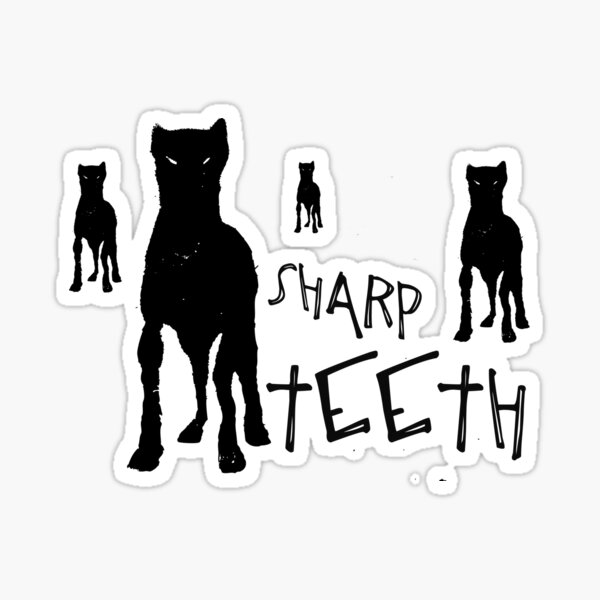 "Sharp Teeth" Sticker for Sale by TeeArt | Redbubble