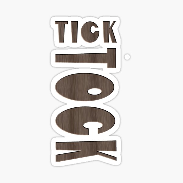 "tick tock" Sticker by pluggarts | Redbubble
