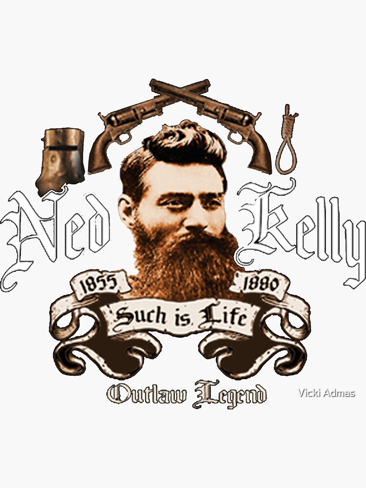"Ned kelly" Sticker for Sale by Vicki Admas | Redbubble