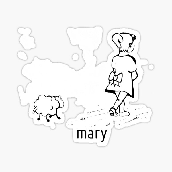 "mary" Sticker for Sale by knoppie | Redbubble