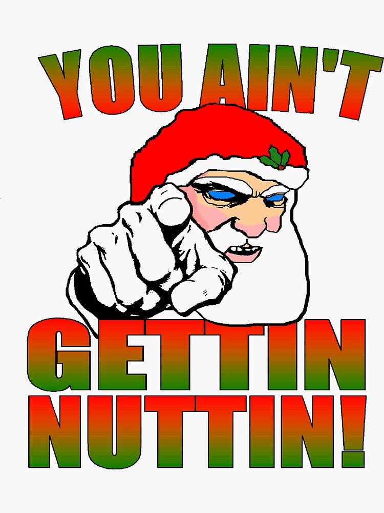 "Mad Santa" Sticker for Sale by calroofer | Redbubble