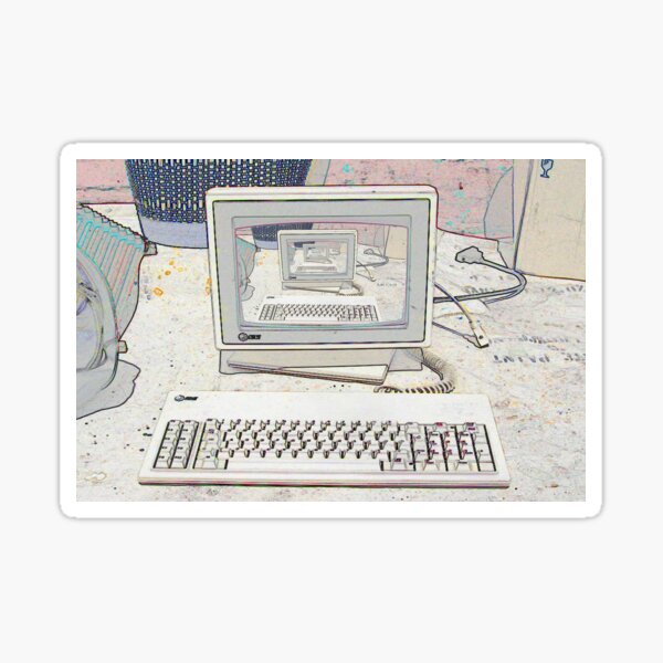 "vintage computer" Sticker for Sale by Olsen | Redbubble