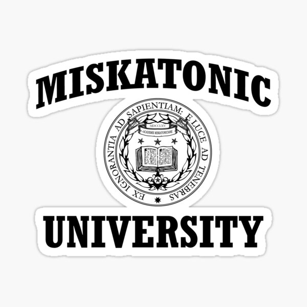 "Miskatonic University" Sticker for Sale by gurumel | Redbubble