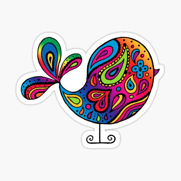 "Rainbow Bird " Sticker by artisticamylee | Redbubble
