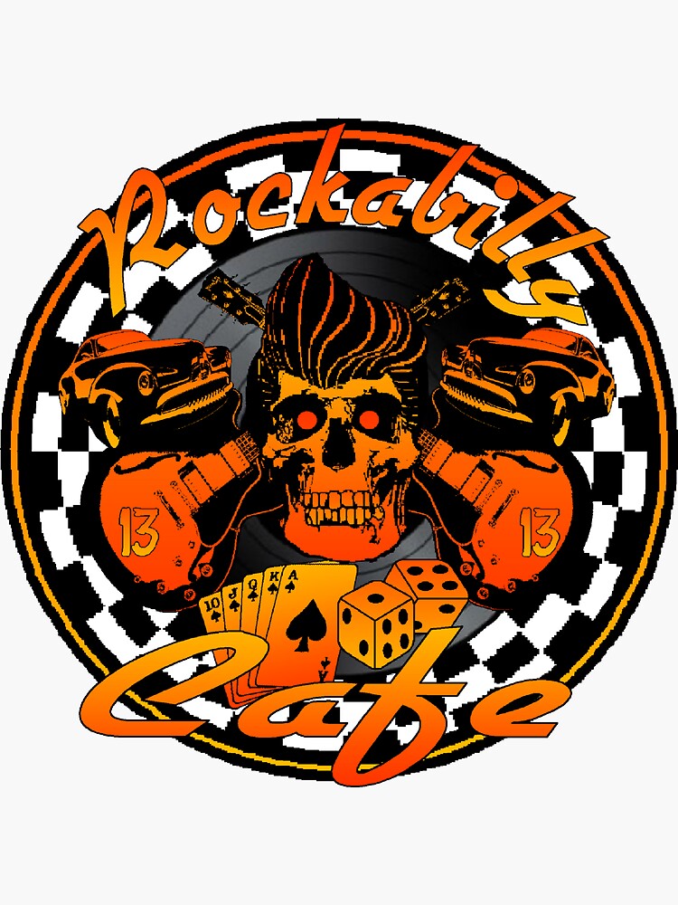 "Rockabilly Cafe" Sticker von calroofer | Redbubble