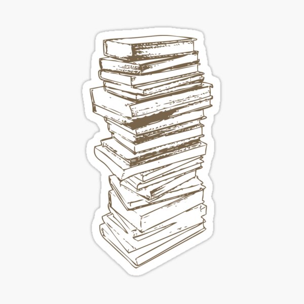 Stack Of Books Stickers | Redbubble