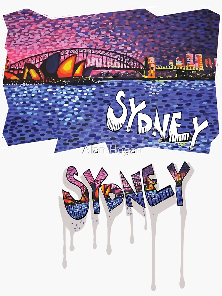 "Sydney -small logo" Sticker by hoganartgarage | Redbubble