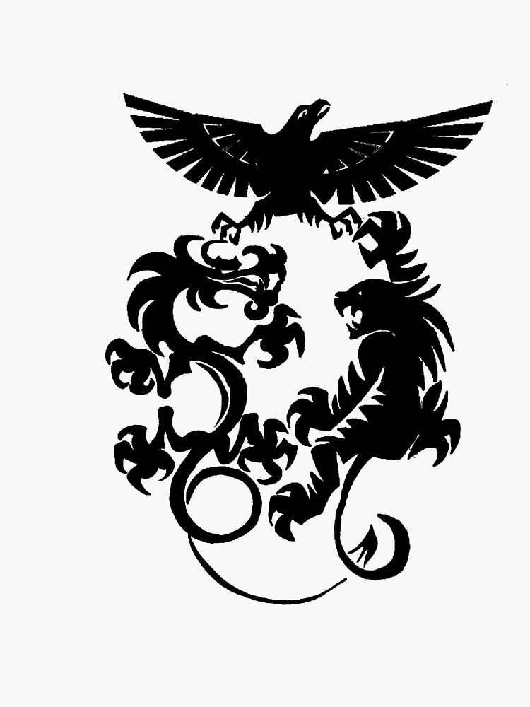 "Hawk Dragon Tiger" Sticker by robbiemunch | Redbubble