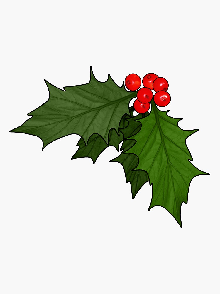 "Small Holly" Sticker for Sale by Lowcorsa | Redbubble