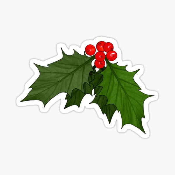 Holly Leaf Stickers | Redbubble