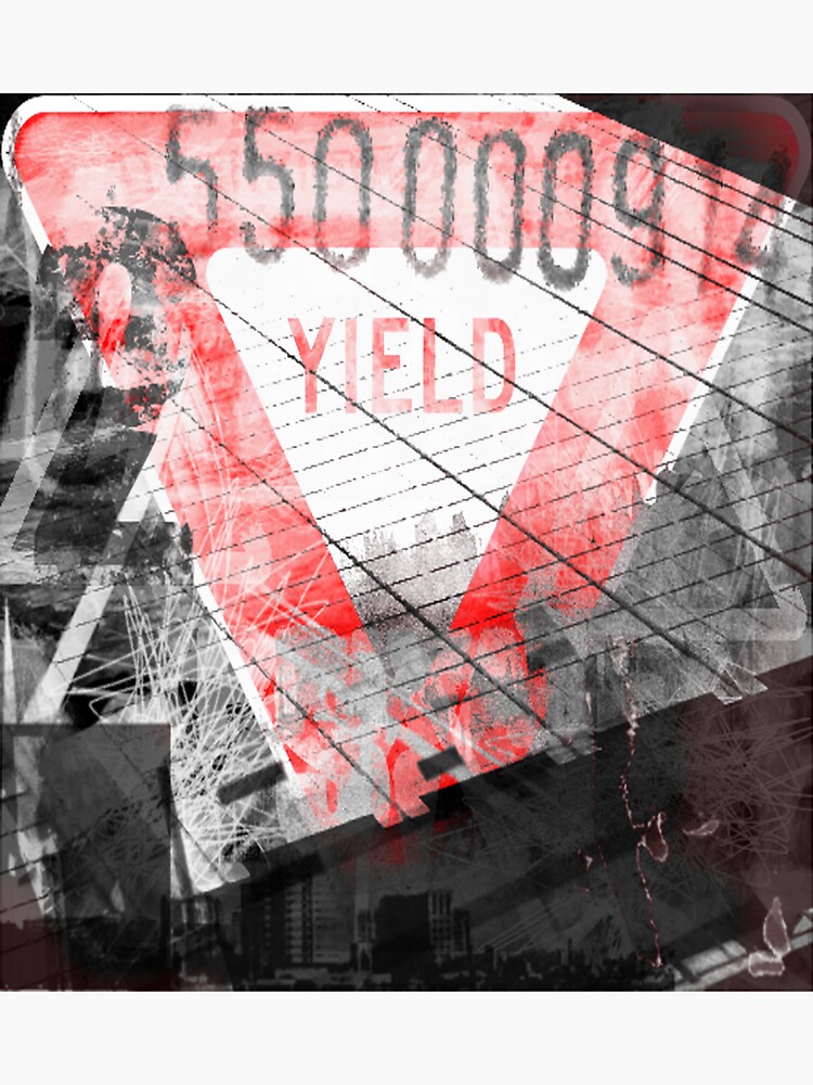 "YIELD " Sticker for Sale by MattyWerts | Redbubble