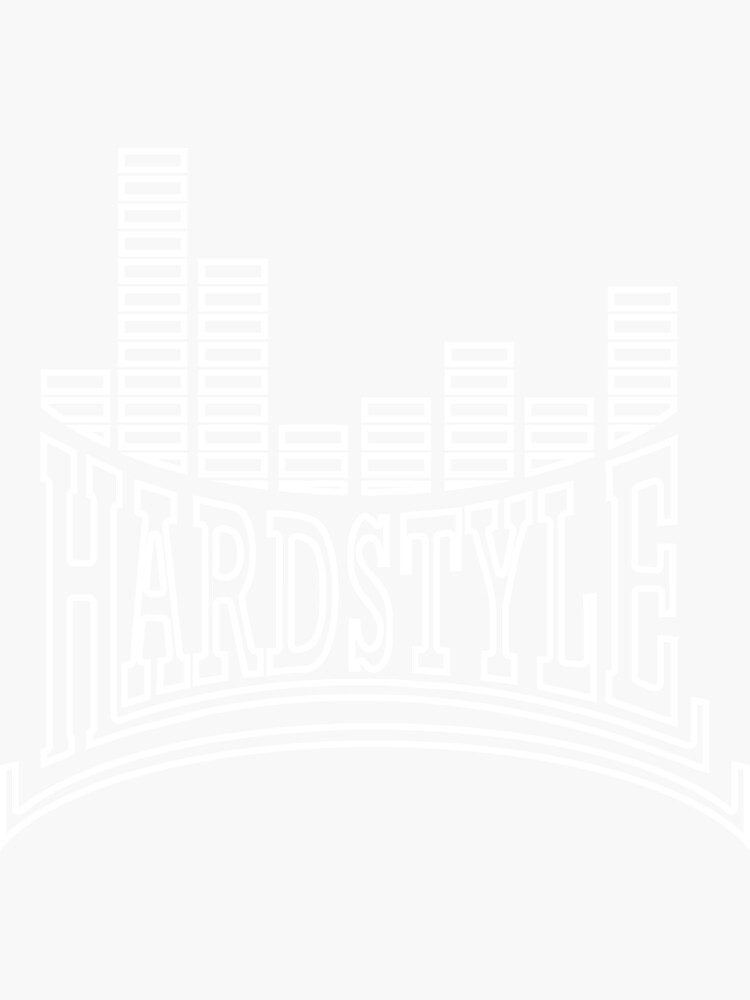 "Hardstyle T-Shirt - WhiteLine" Sticker by Coreper | Redbubble