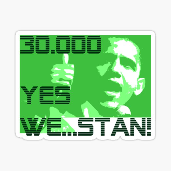 "YES WE ...STAN!" Sticker by karmadesigner | Redbubble