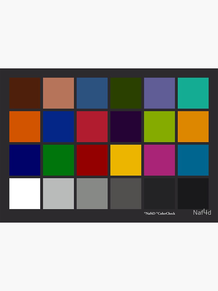 "Color Checker Chart" Sticker for Sale by Naf4d | Redbubble