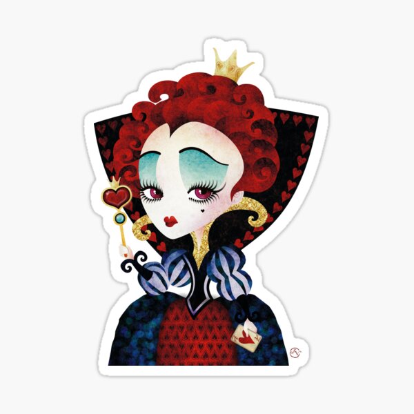 "Queen of Hearts" Sticker for Sale by sandygrafik | Redbubble