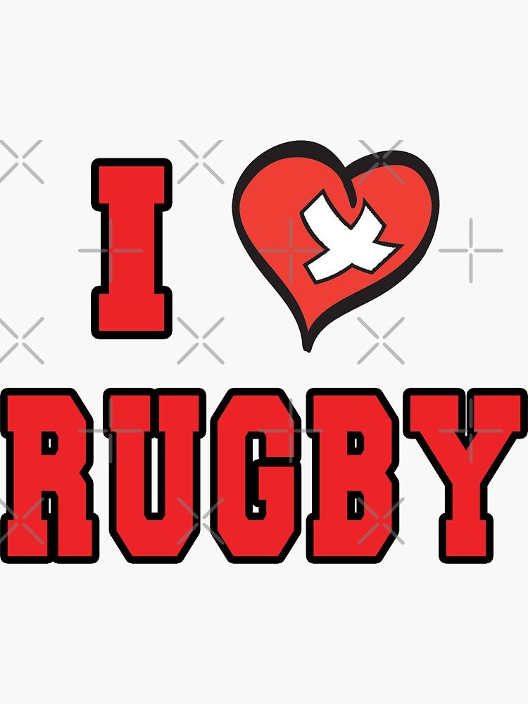 "I Love Rugby" Sticker for Sale by SportsT-Shirts | Redbubble