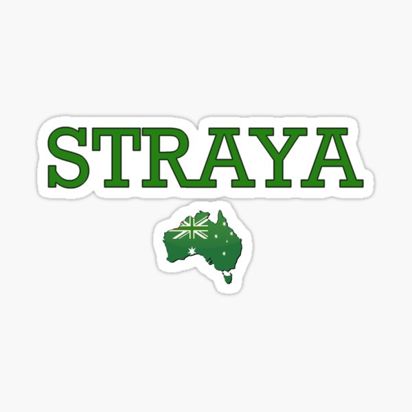 "STRAYA!" Sticker by LongStories | Redbubble