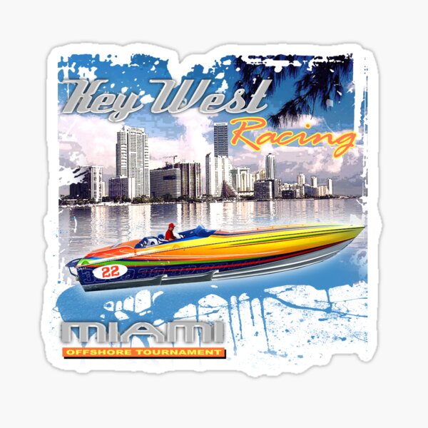"key west racing" Sticker for Sale by redboy | Redbubble