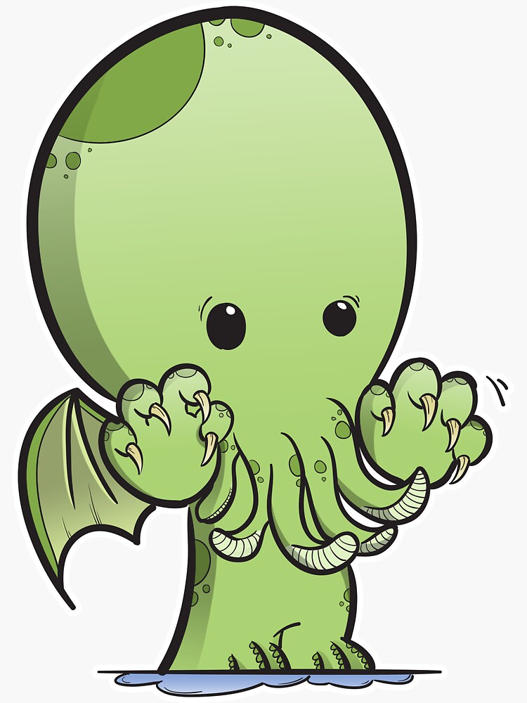 "Baby Cthulhu " Sticker for Sale by squishyb | Redbubble
