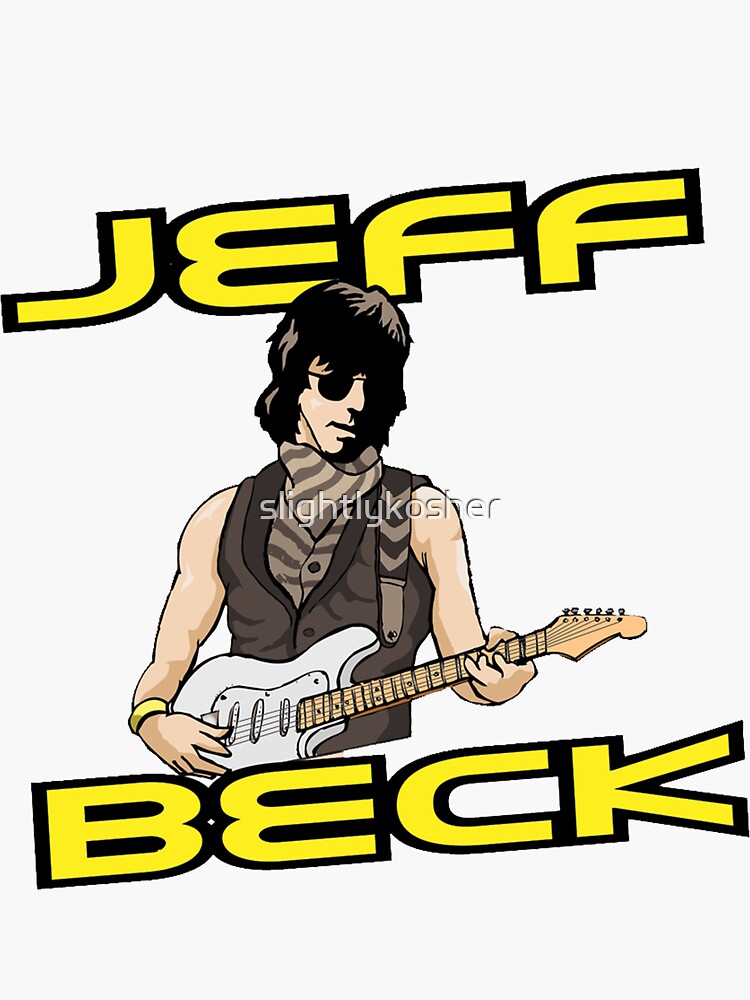 "Jeff Beck" Sticker for Sale by slightlykosher | Redbubble