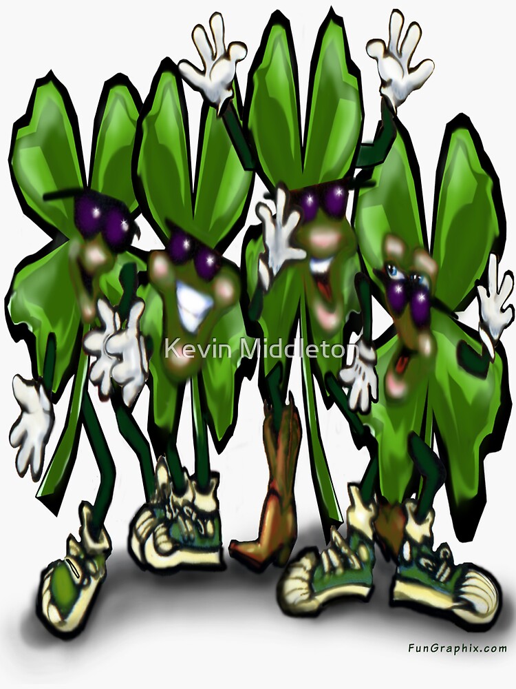 "Shamrock Gang" Sticker by kevinmiddleton | Redbubble