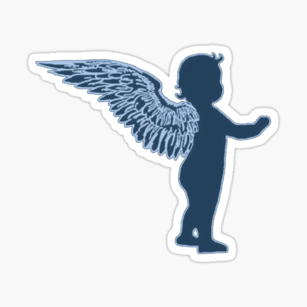"Blue Cherub" Sticker by koder | Redbubble