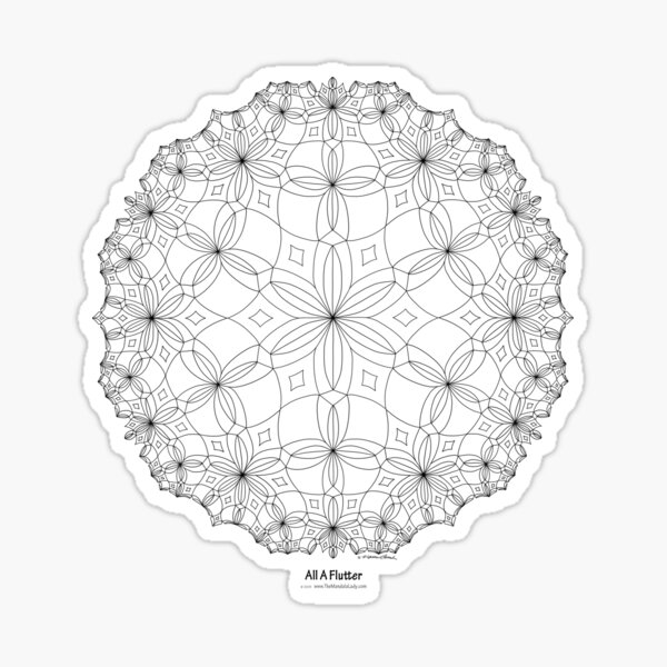 "All A Flutter" Sticker for Sale by TheMandalaLady | Redbubble