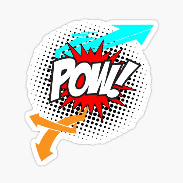 "Pow!" Sticker for Sale by S-Shadowman | Redbubble