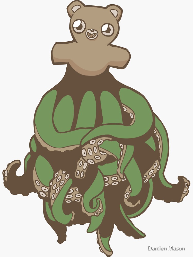 "Octobear" Sticker by damienmason | Redbubble