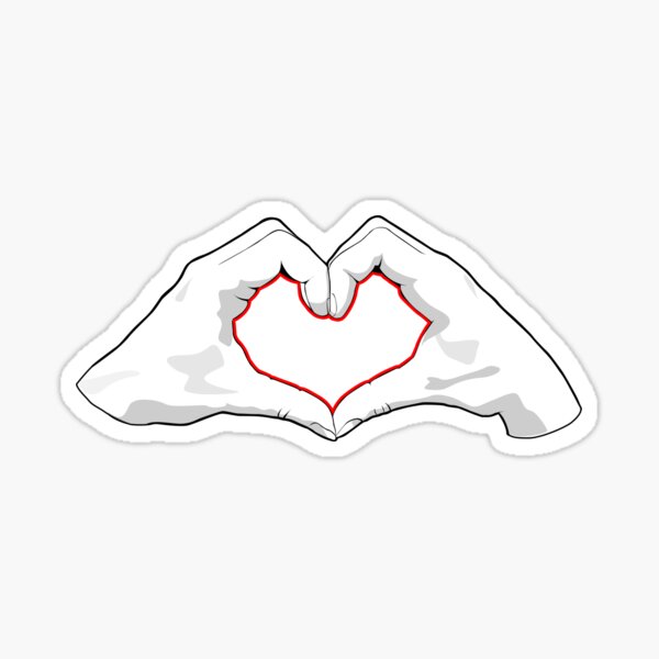 "Heart hands" Sticker for Sale by siege103 | Redbubble