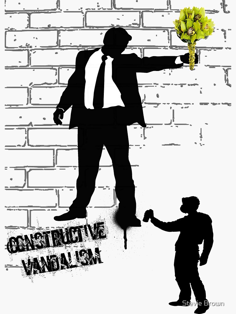 "Constructive Vandalism" Sticker by S-Shadowman | Redbubble