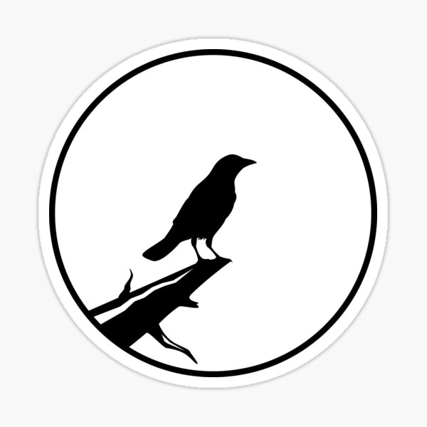 "The Crow (transparent)" Sticker for Sale by Rustyoldtown | Redbubble