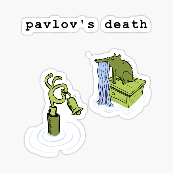 "Pavlov's death" Sticker for Sale by velica | Redbubble