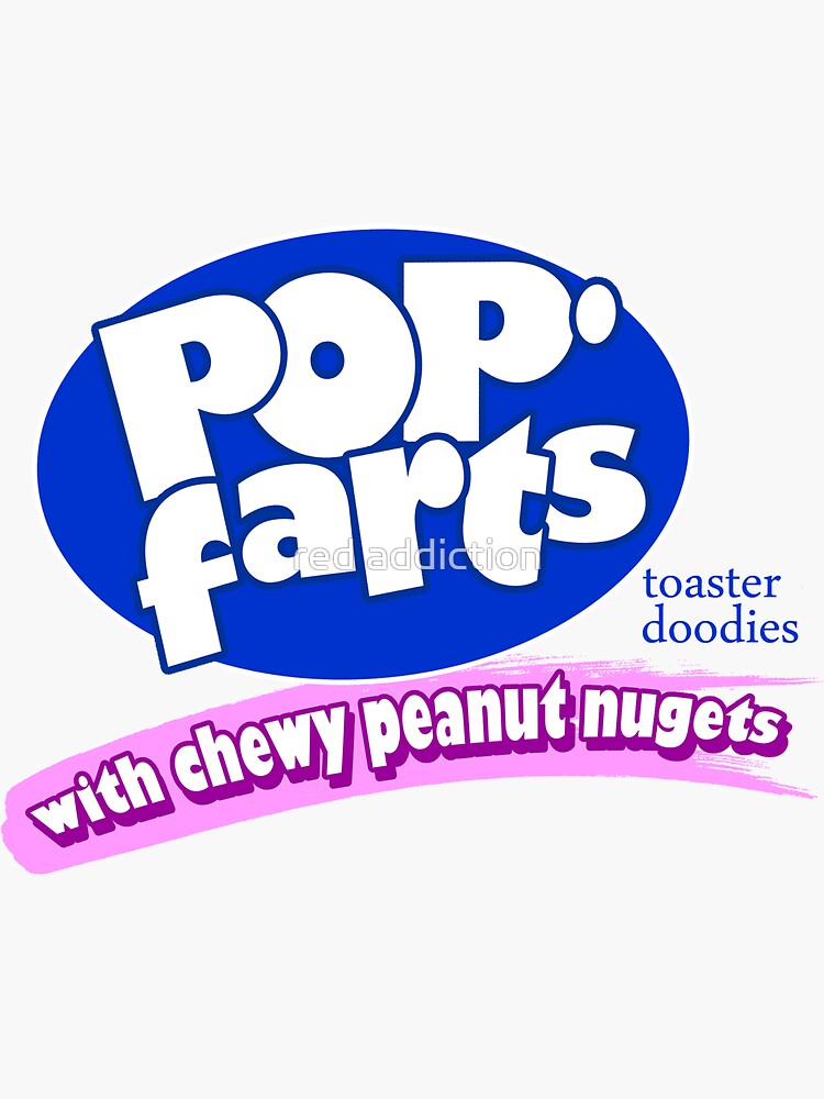 "POP farts" Sticker by Meowkittykat | Redbubble