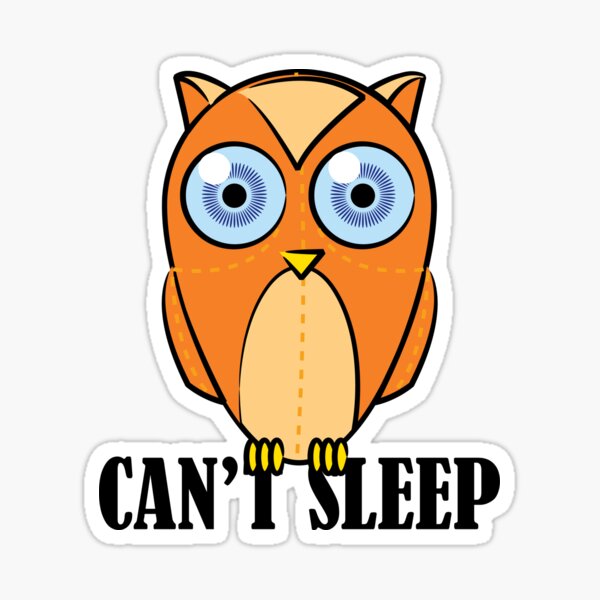 "Insomnia Owl" Sticker for Sale by EskimoGraphics | Redbubble