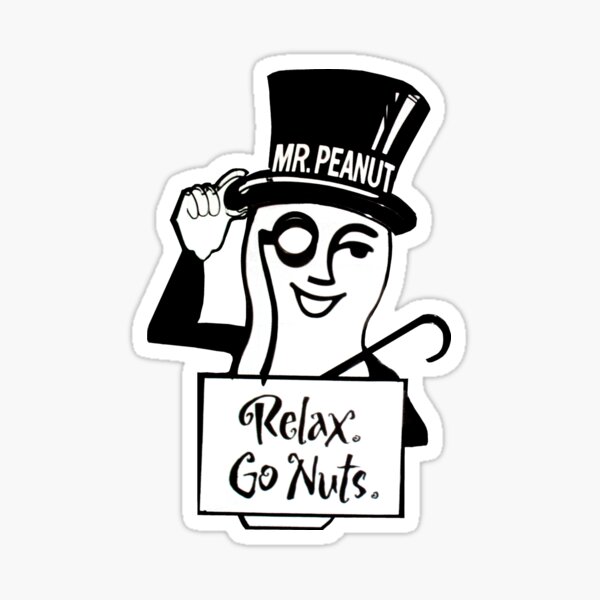 "Mr.Peanut" Sticker for Sale by TheRoacH | Redbubble